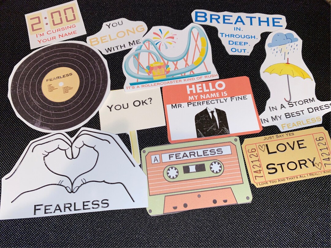 Fearless Taylor Swift Stickers and Sticker Packs Swifties - Etsy