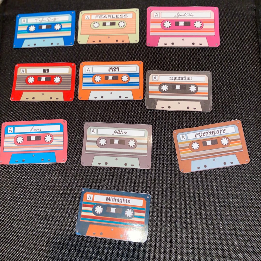 Taylor Swift Cassette Tape Stickers and Sticker Packs - Etsy