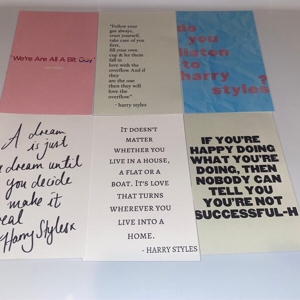 Harry Styles Quotes - Etsy