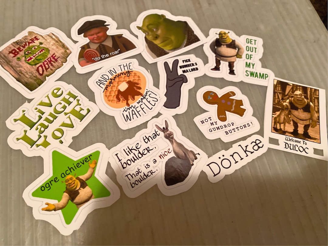 Shrek Sticker or Sticker Packs Shrek Donkey Orge Get - Etsy
