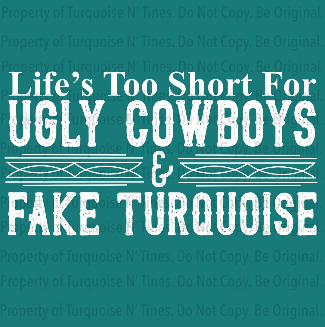Trendy Western Turquoise Cowboy PNG, Digital Design, Turquoise ...