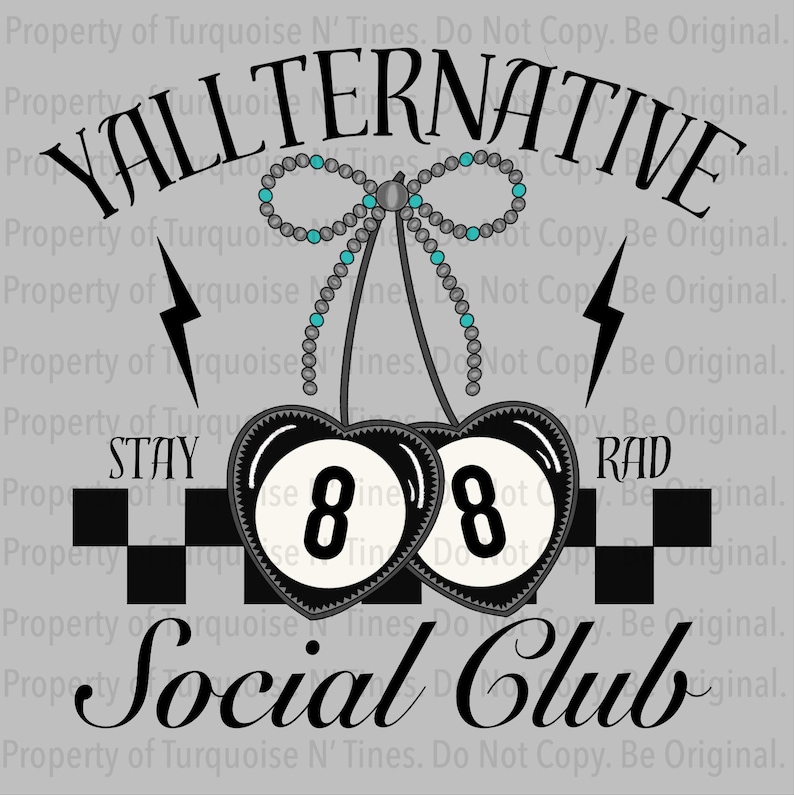 YALLTERNATIVE Western Social Club PNG, Digital Design, Turquoise ...
