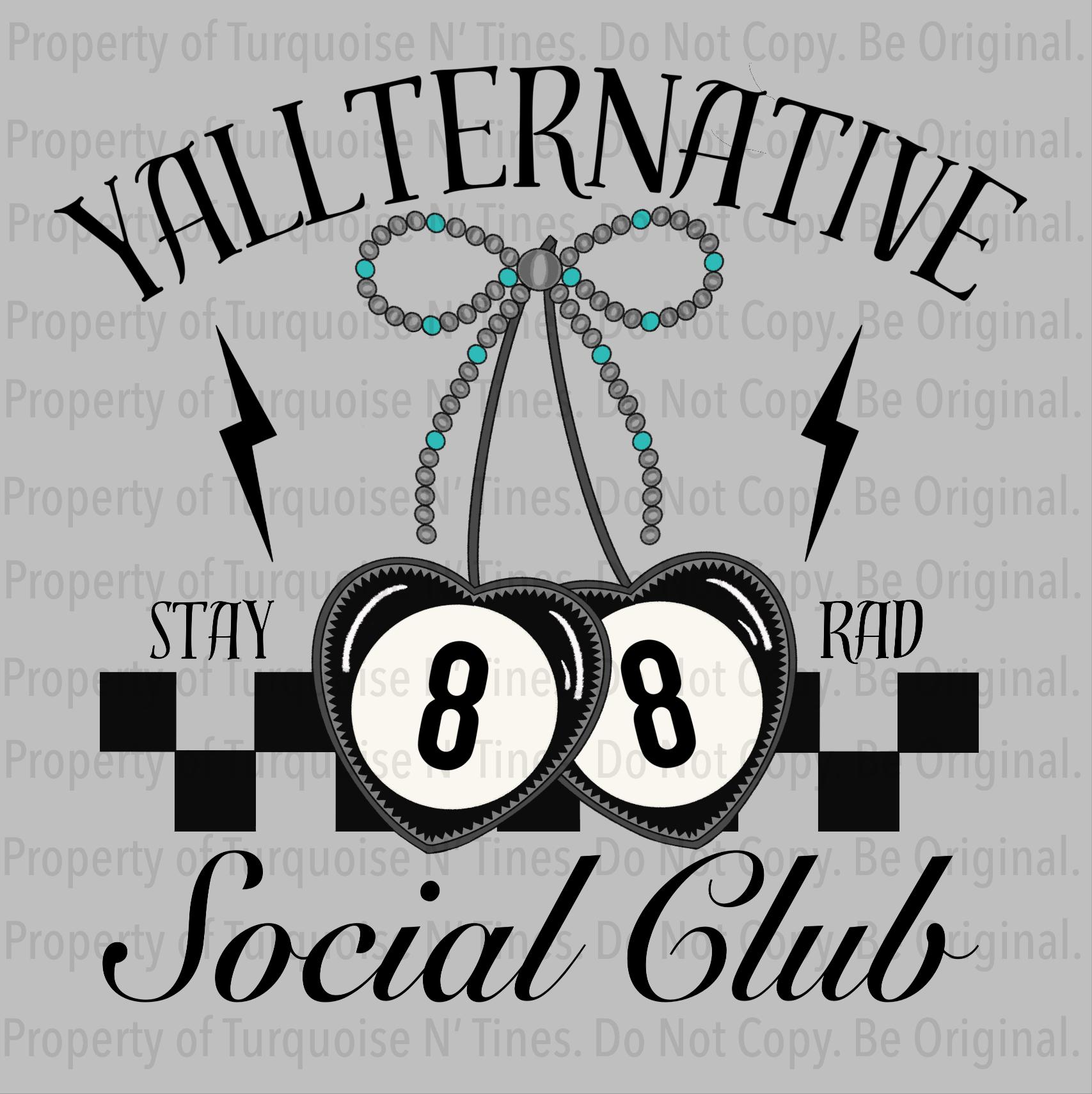 YALLTERNATIVE Western Social Club PNG, Digital Design, Turquoise ...