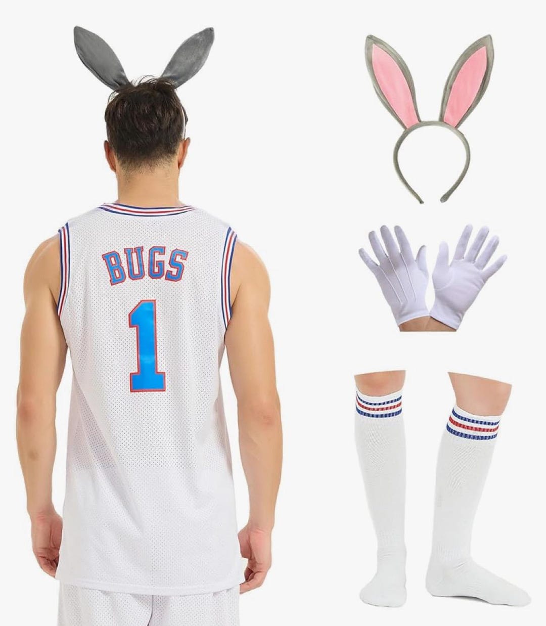Space Jam Bugs Bunny Jersey W. Full Halloween Costume & Accessories - Etsy