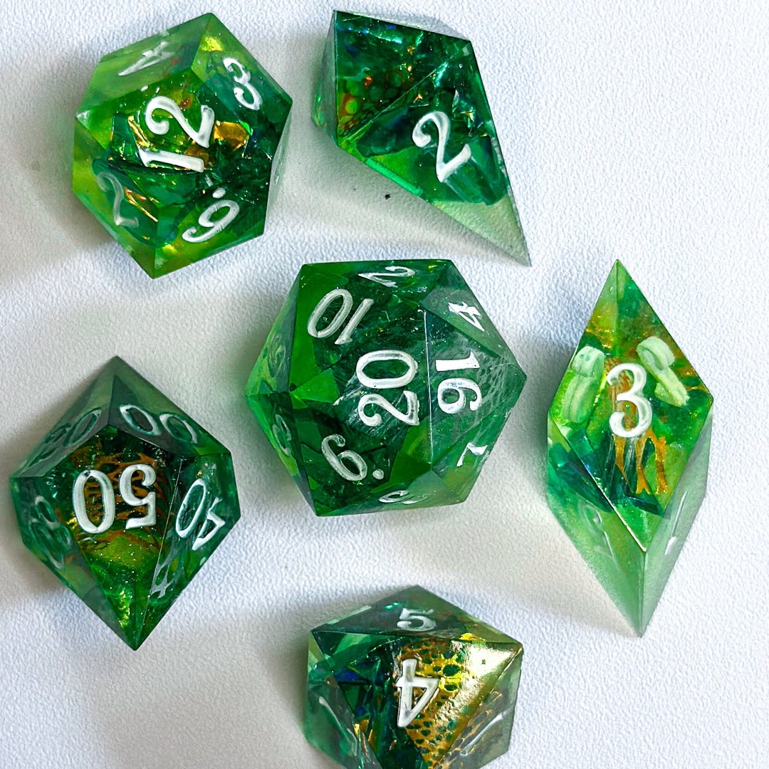 Green Scales (incomplete Set) - Handmade Polyhedral Dice Set for Dnd - Etsy