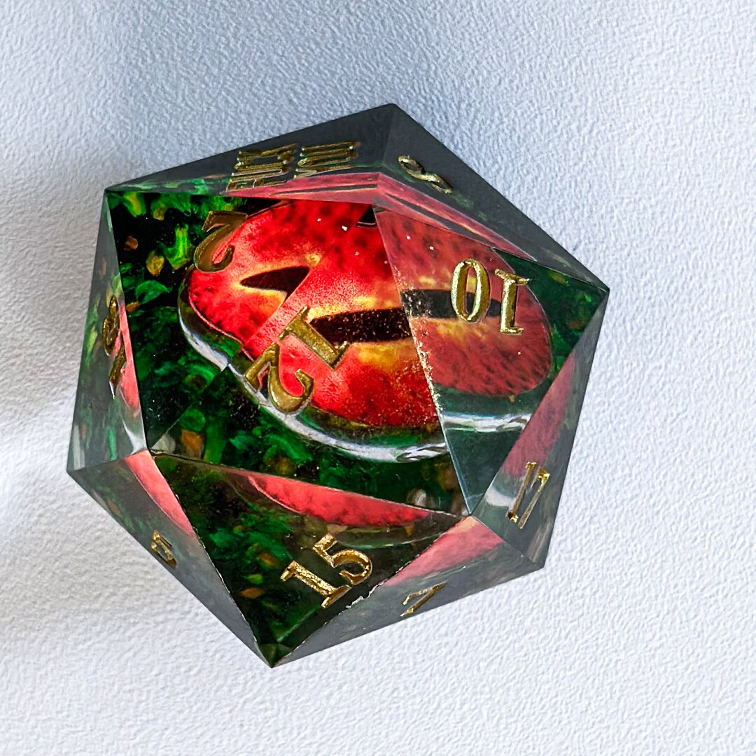 Orange Red Eyeball Inappropriate Chonk D20 30mm - Etsy
