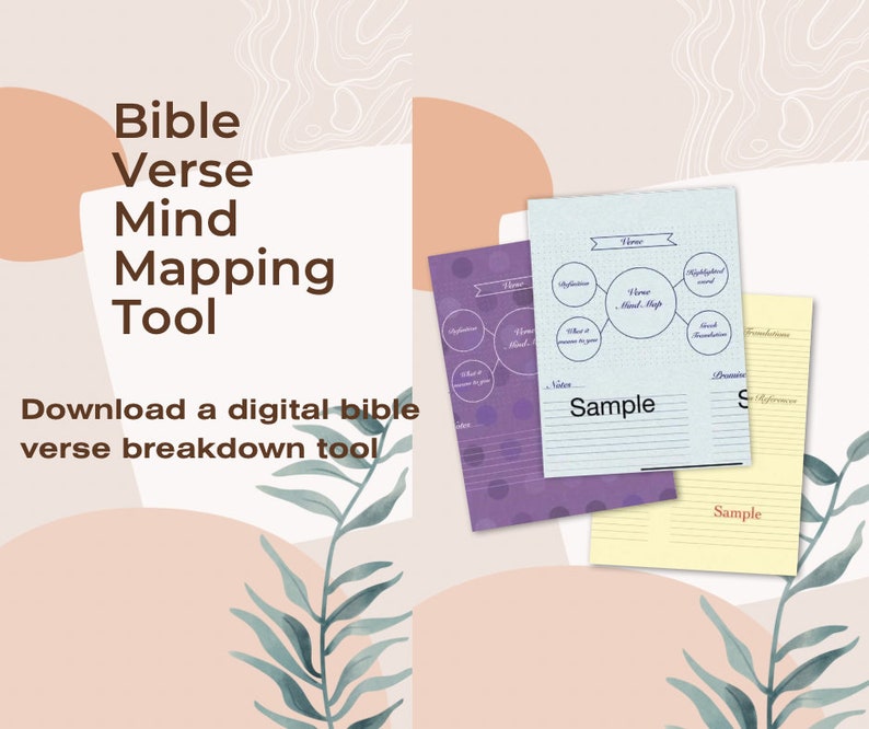 Bible Verse Mind Map - Brown - Etsy