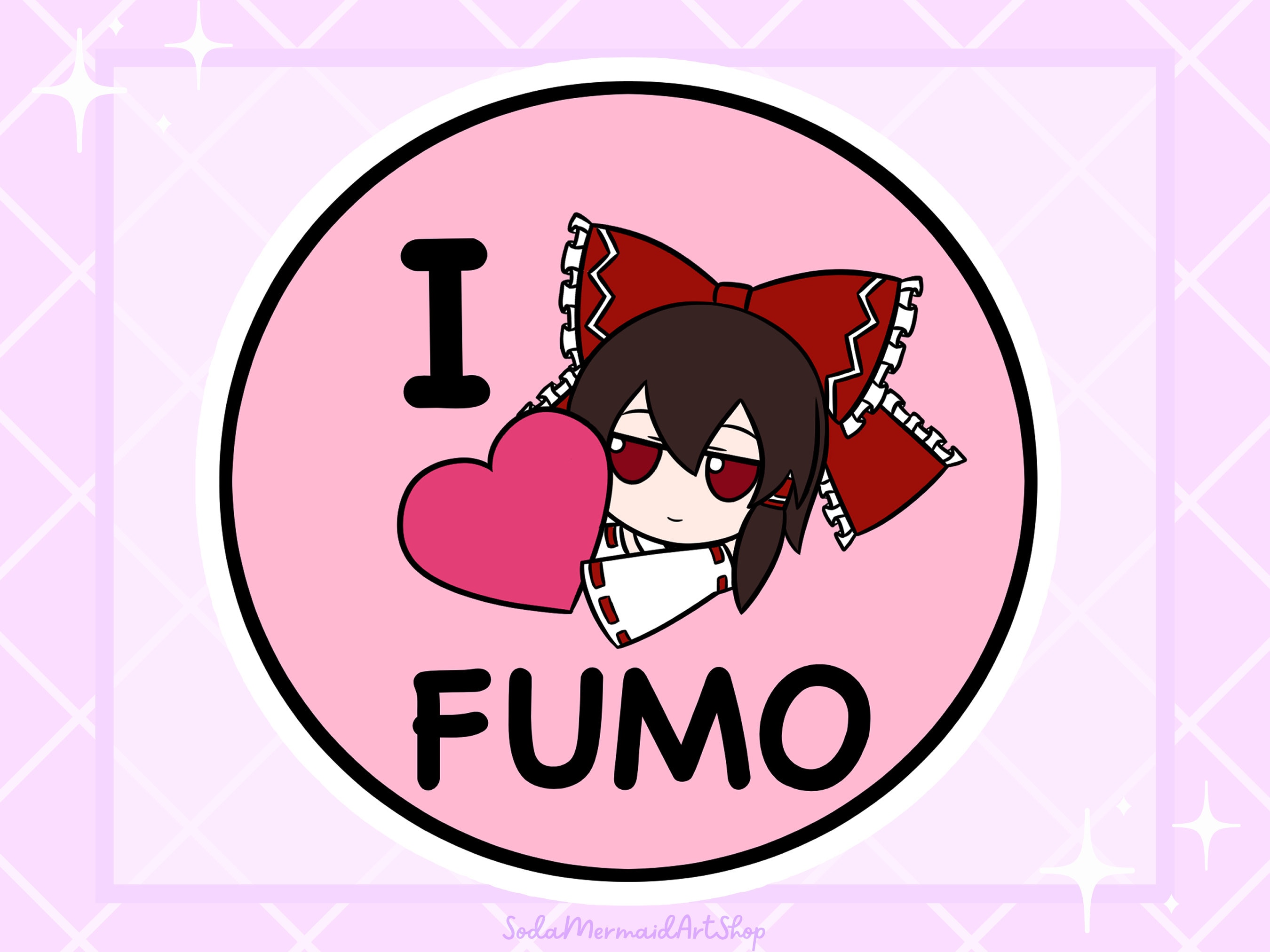 Touhou Project Reimu Hakurei Fumo Sticker - Etsy