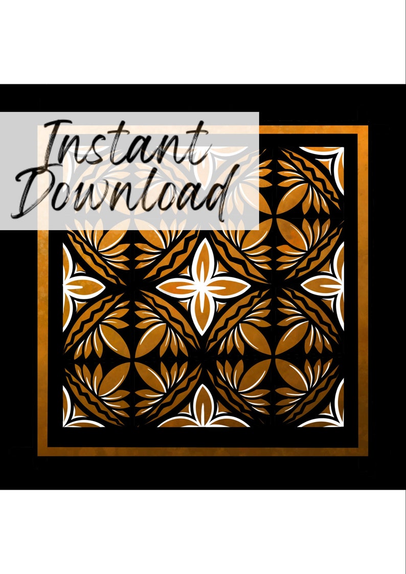 Set of 3 Tapa Inspired Artworks - Etsy