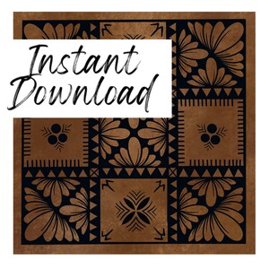 Modern Tapa Inspired Artwork - Etsy