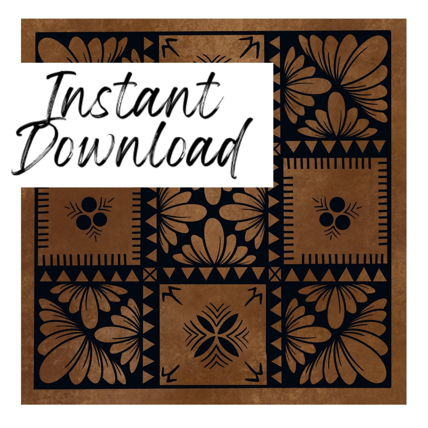 Modern Tapa Inspired Artwork - Etsy