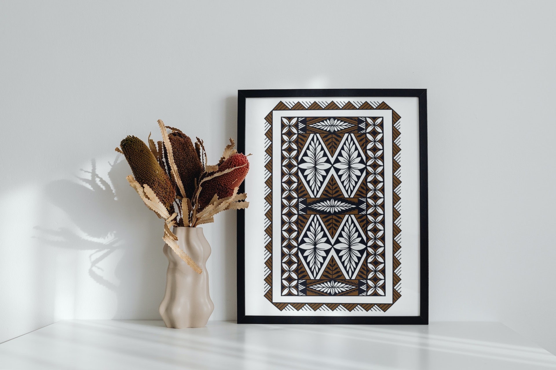 Modern Fiji Inspired white Digital Art - Etsy