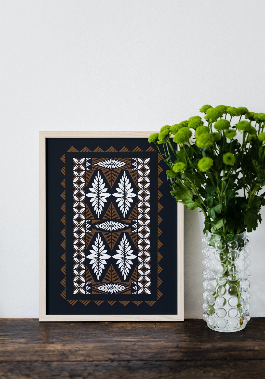 Modern Fiji Inspired [black] Digital Art - Etsy