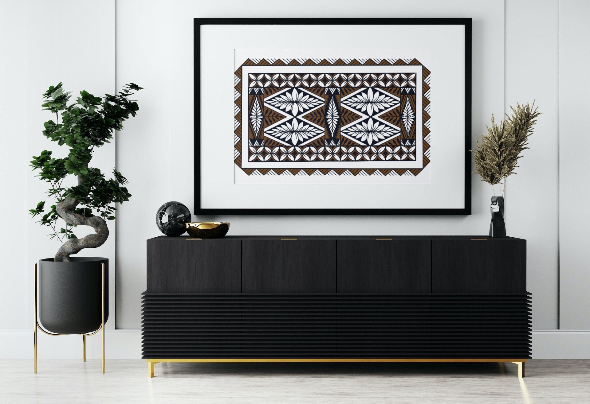 Modern Fiji Inspired [white] Digital Art - Etsy