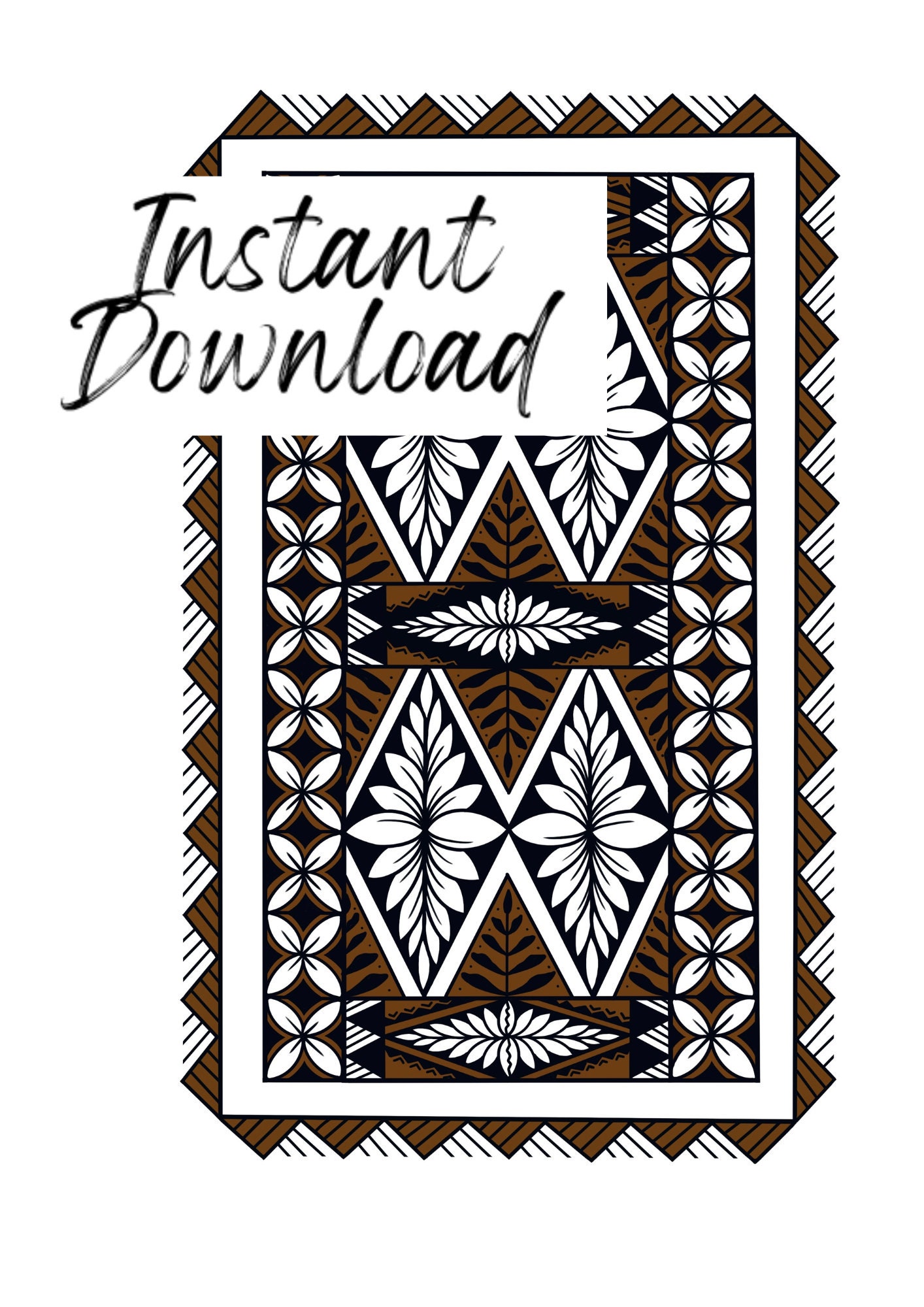 Modern Fiji Inspired [white] Digital Art - Etsy
