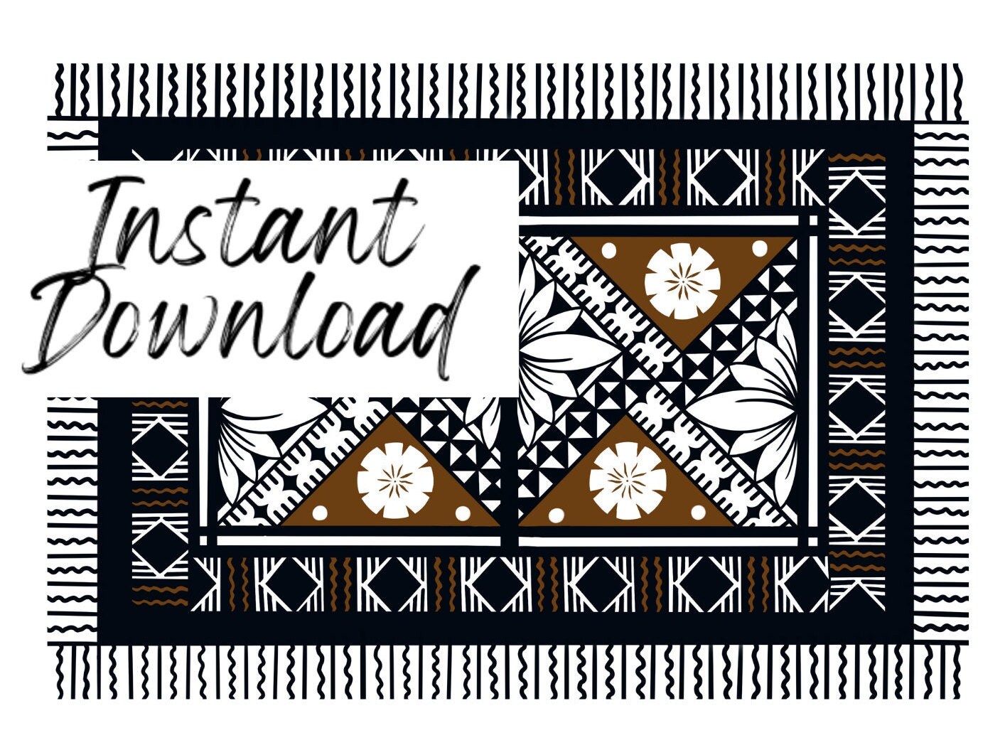 Modern Tapa Inspired Artwork - Etsy