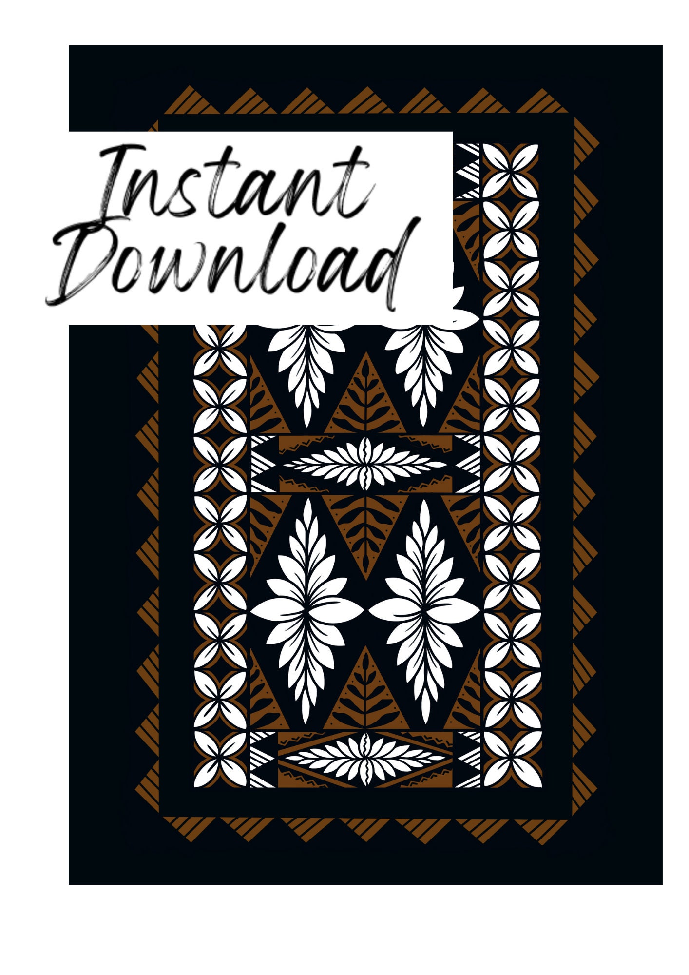 Modern Fiji Inspired black Digital Art - Etsy