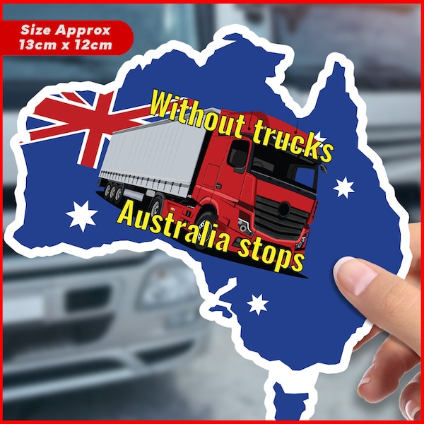 Truck Driver Flag Sticker - Etsy Canada