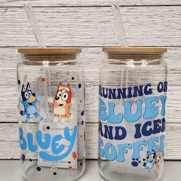 Bluey Beer Glass - Etsy