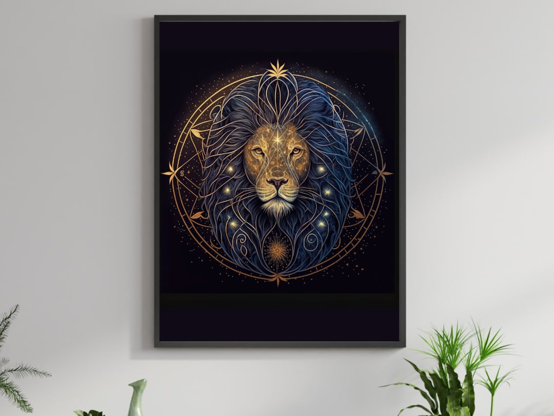 Leo Lion Stars Wall Art Artwork Digital Download Print Art Zodiac ...
