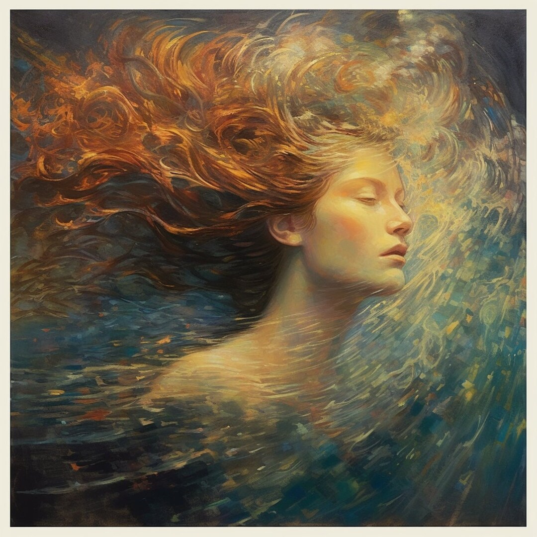 Oceanic Tresses Museum-quality Matte Paper Poster - Etsy