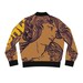 Illustrated Bomber All Over Print Alphonse Mucha Gold and Green ...