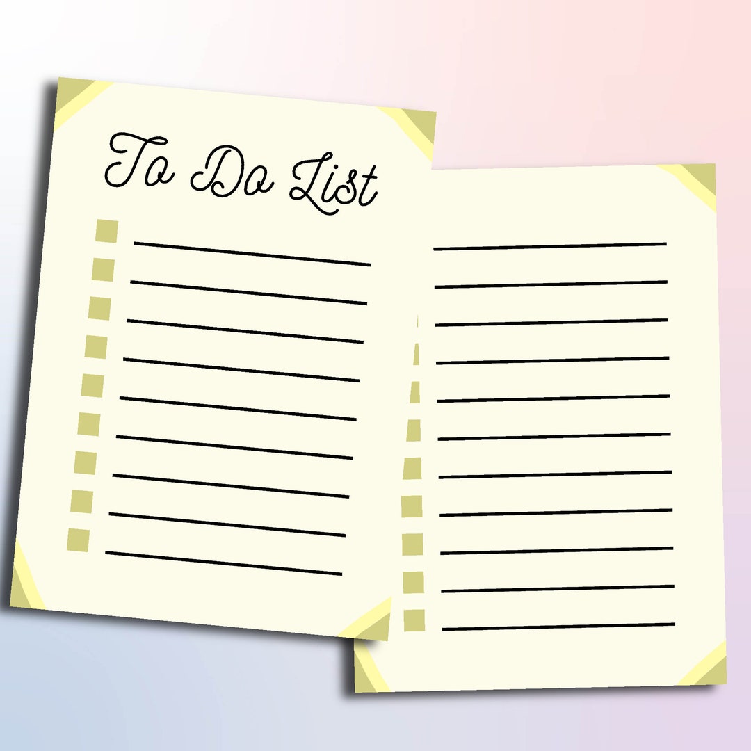 Aesthetic to Do List | Minimalist List | Beige and Yellow - Etsy