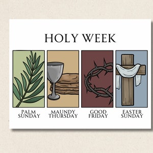 Holy Week | Easter Coloring Page & Poster (digital Download) - Etsy