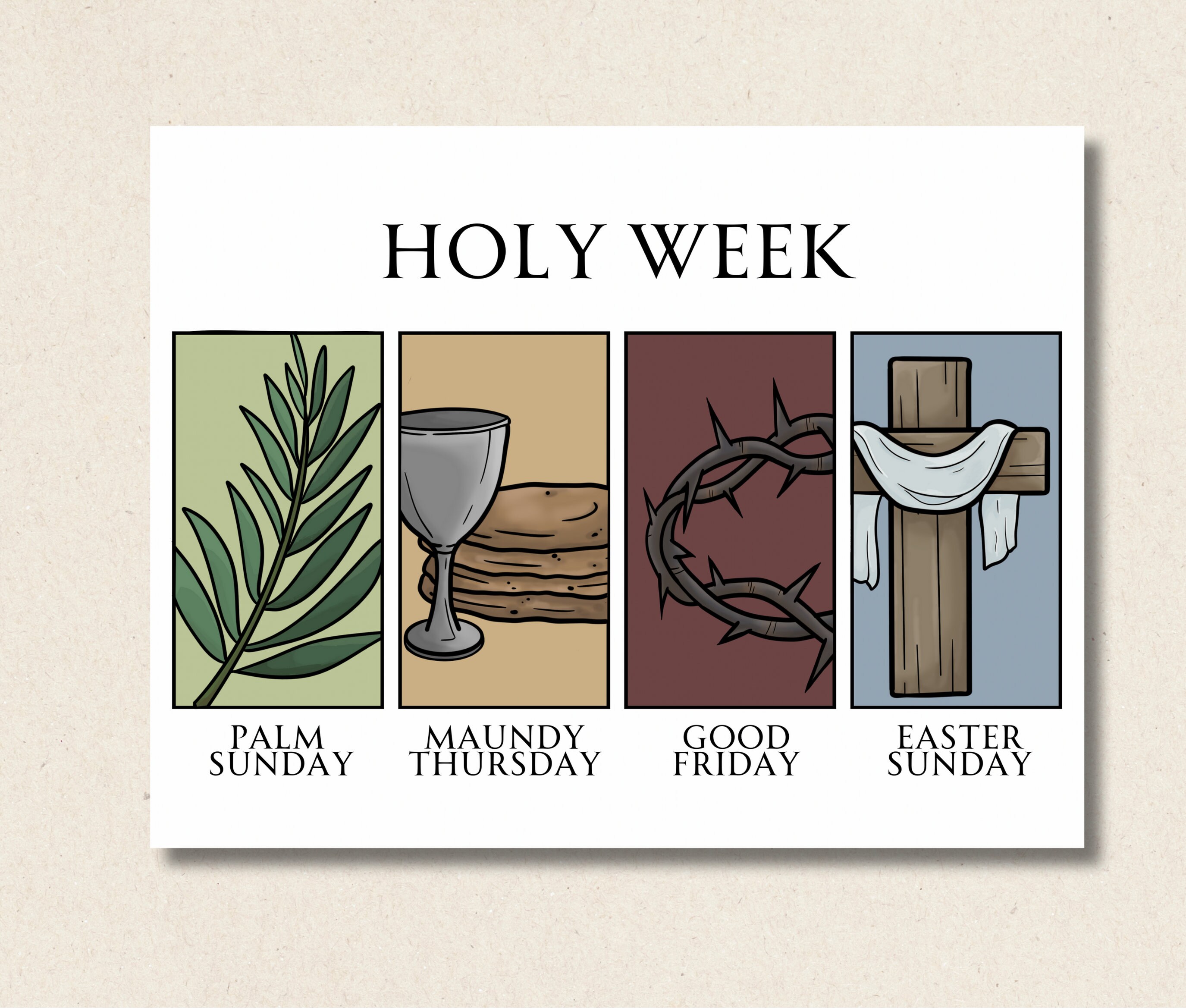 Holy Week | Easter Coloring Page & Poster (digital Download) - Etsy