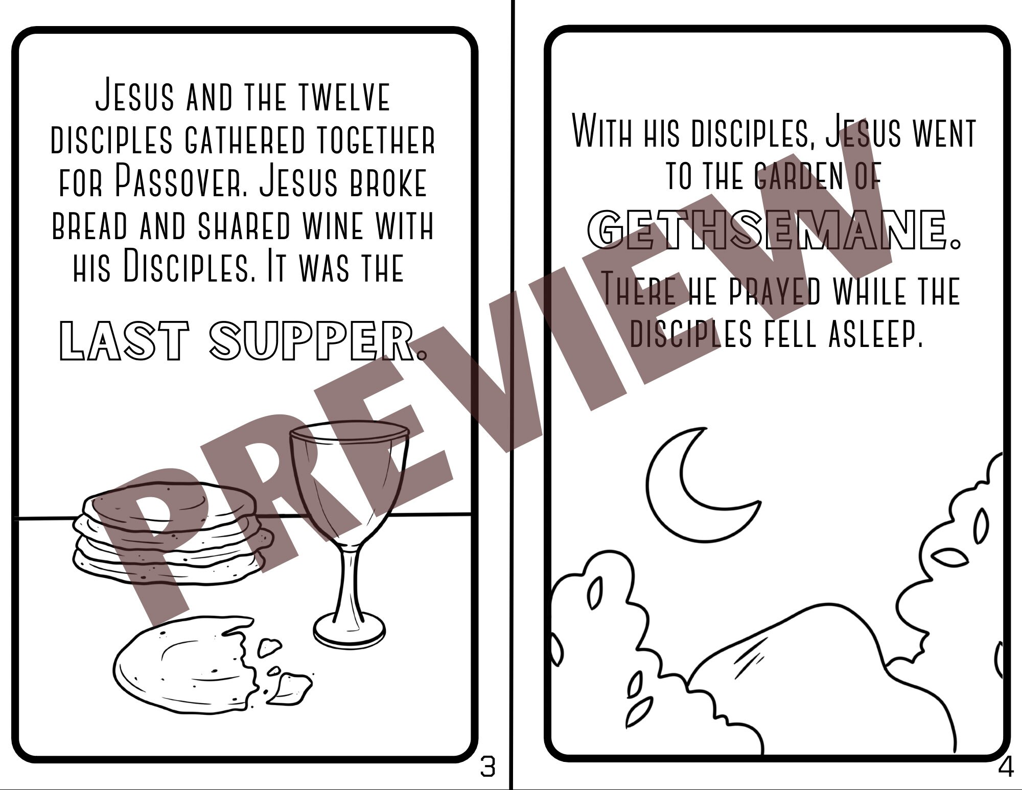 The Story of Easter - Coloring Booklet (digital Product) - Etsy