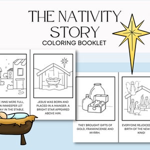 Nativity Story - Coloring Booklet (digital/printable) - Etsy