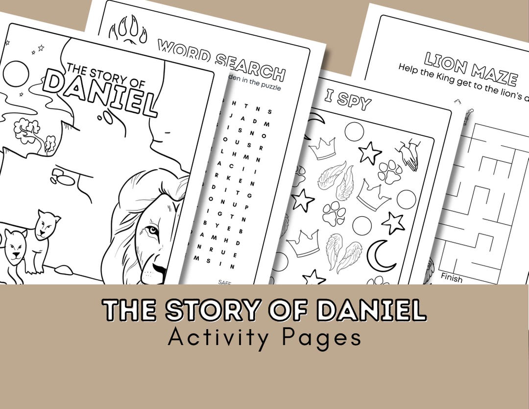 The Story of Daniel - Activity Pages (digital Download) Word Search ...