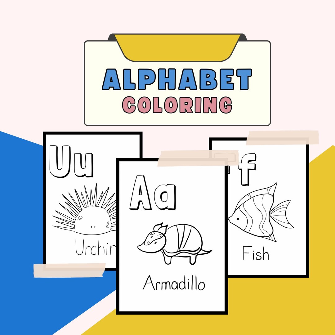 Alphabet Animals Coloring Pages | Digital Download - Etsy