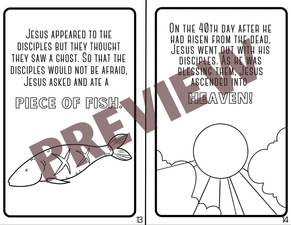 The Story of Easter - Coloring Booklet (digital Product) - Etsy