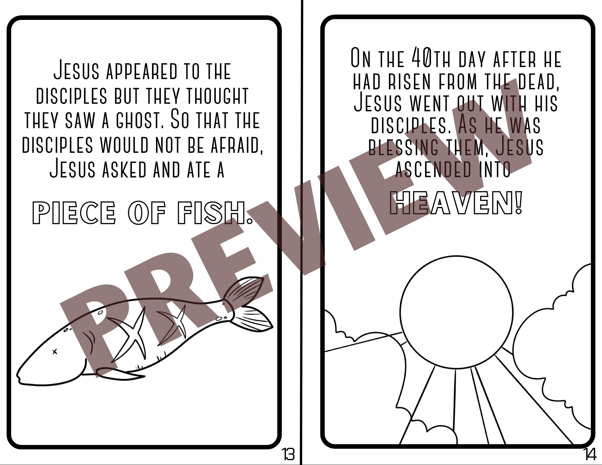 The Story of Easter - Coloring Booklet (digital Product) - Etsy