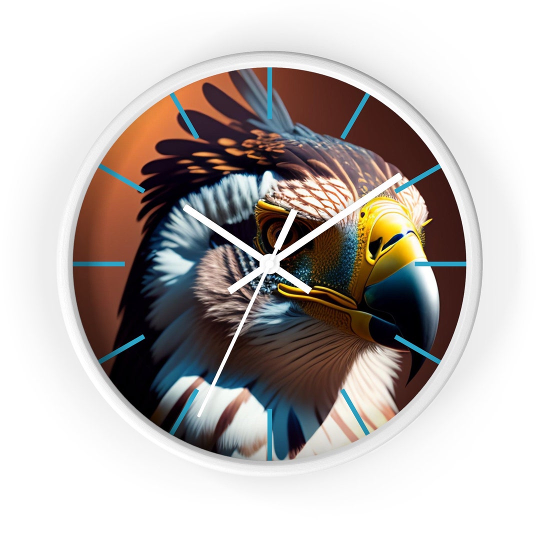 Eagle Wall Clock 10. Timepiece, Nature, Wildlife, Patriotic, American ...