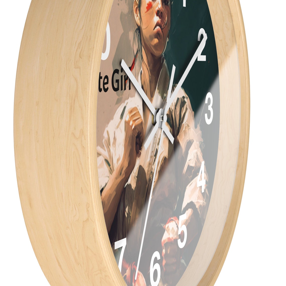 Karate Girl Wall Clock 10.karate Clock Wall Clock for Her Gift for ...