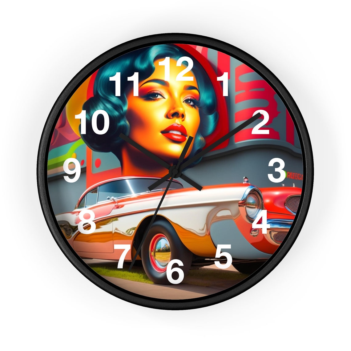 Pop Art Wall Clock 10. Pop Art, Wall , Clock, Bold, Colorful, Graphic ...