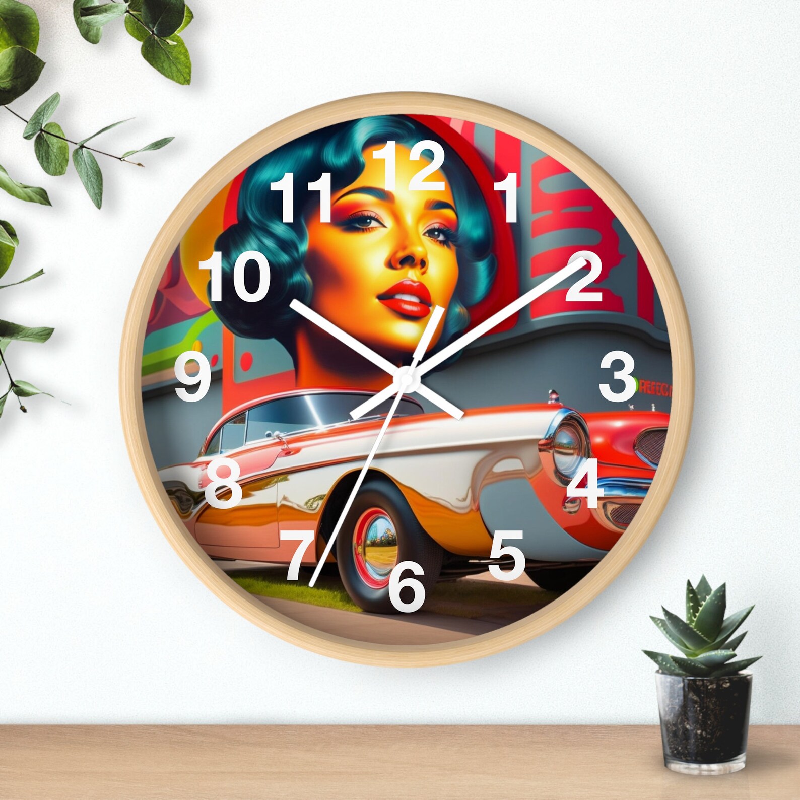 Pop Art Wall Clock 10. Pop Art, Wall , Clock, Bold, Colorful, Graphic ...