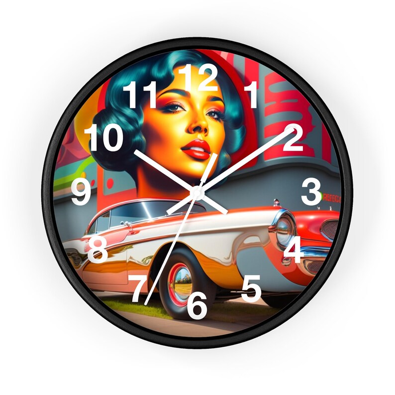 Pop Art Wall Clock 10. Pop Art, Wall , Clock, Bold, Colorful, Graphic ...