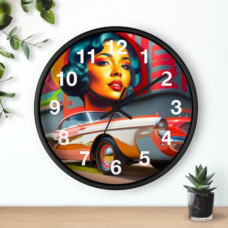 Pop Art Wall Clock 10. Pop Art, Wall , Clock, Bold, Colorful, Graphic ...
