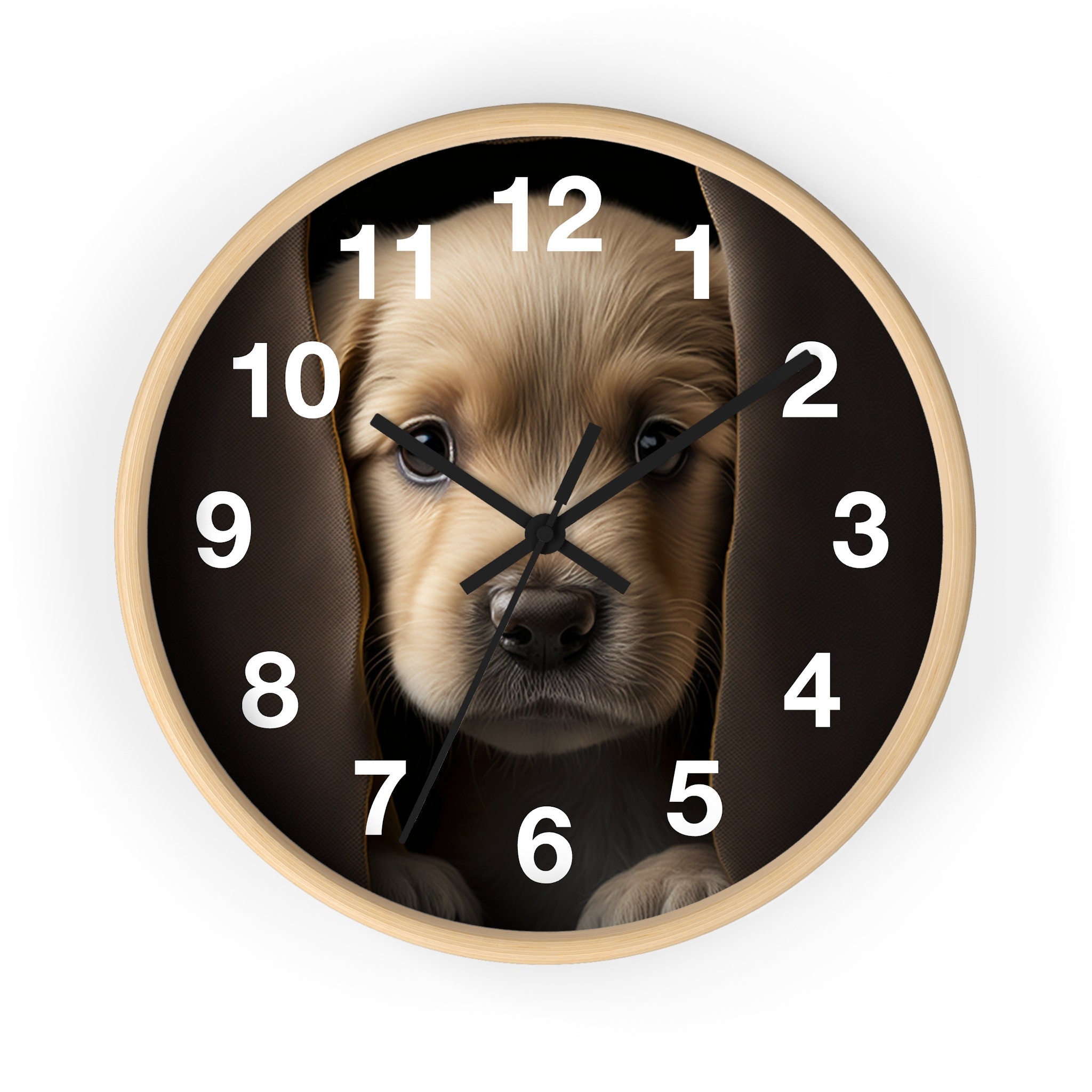 Cute Puppy Wall Clock. Clock, Time Clock Adorable Charming Whimsical ...