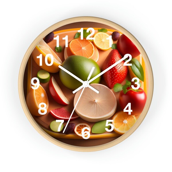 Fruit Wall Clock - Etsy