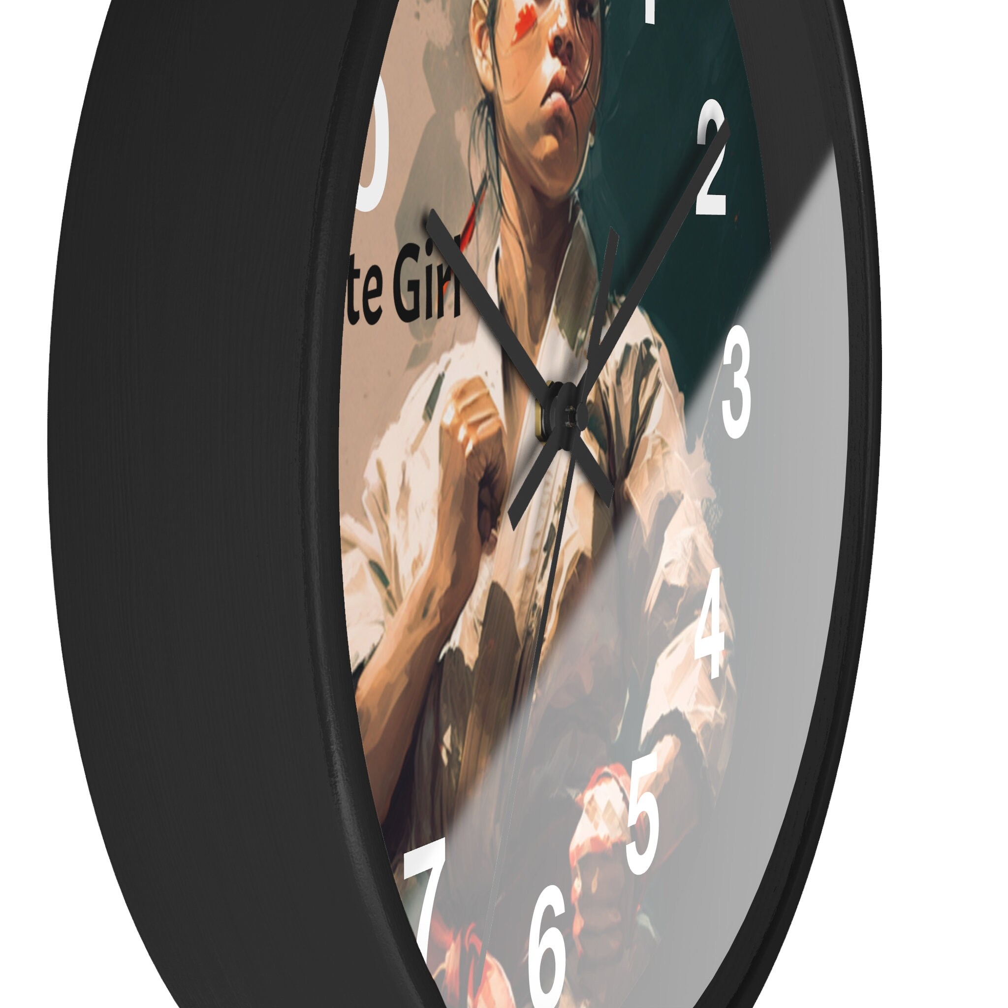 Karate Girl Wall Clock 10.karate Clock Wall Clock for Her Gift for ...