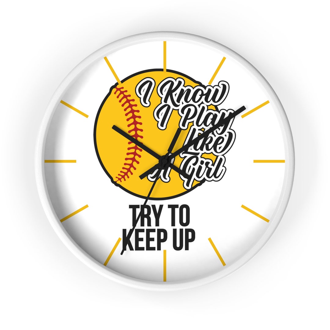 Softball Wall Clock 10. Softball Ball-shaped Clock - Etsy