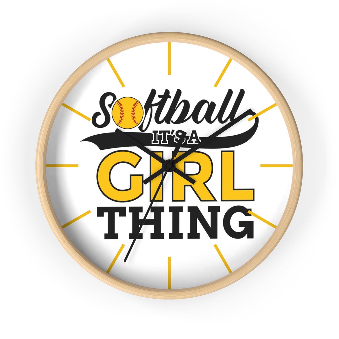 Softball Wall Clock 10. Softball, Wall Clock, Sports-themed Decor ...