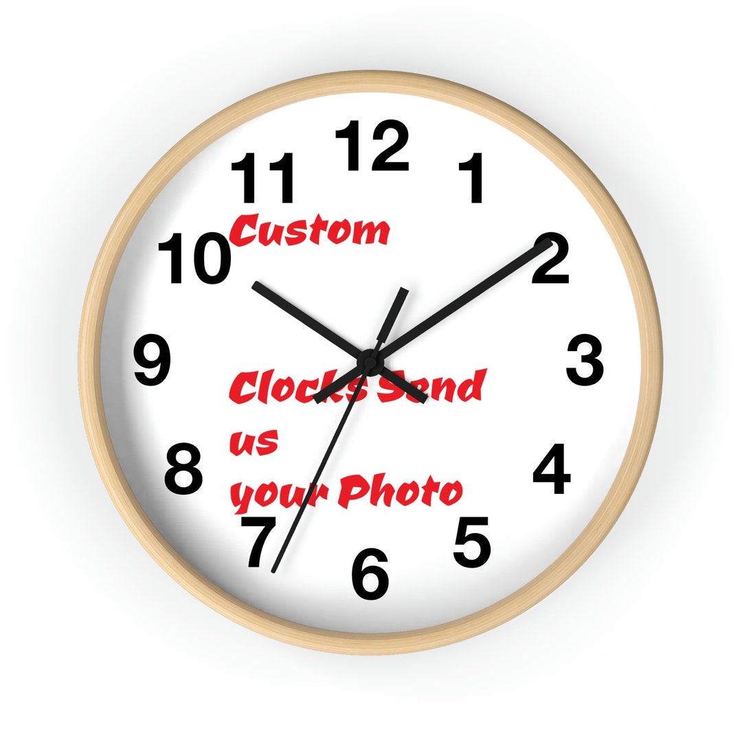 Custom Wall Clocks Send Us Your Photo. Custom Design Custom - Etsy
