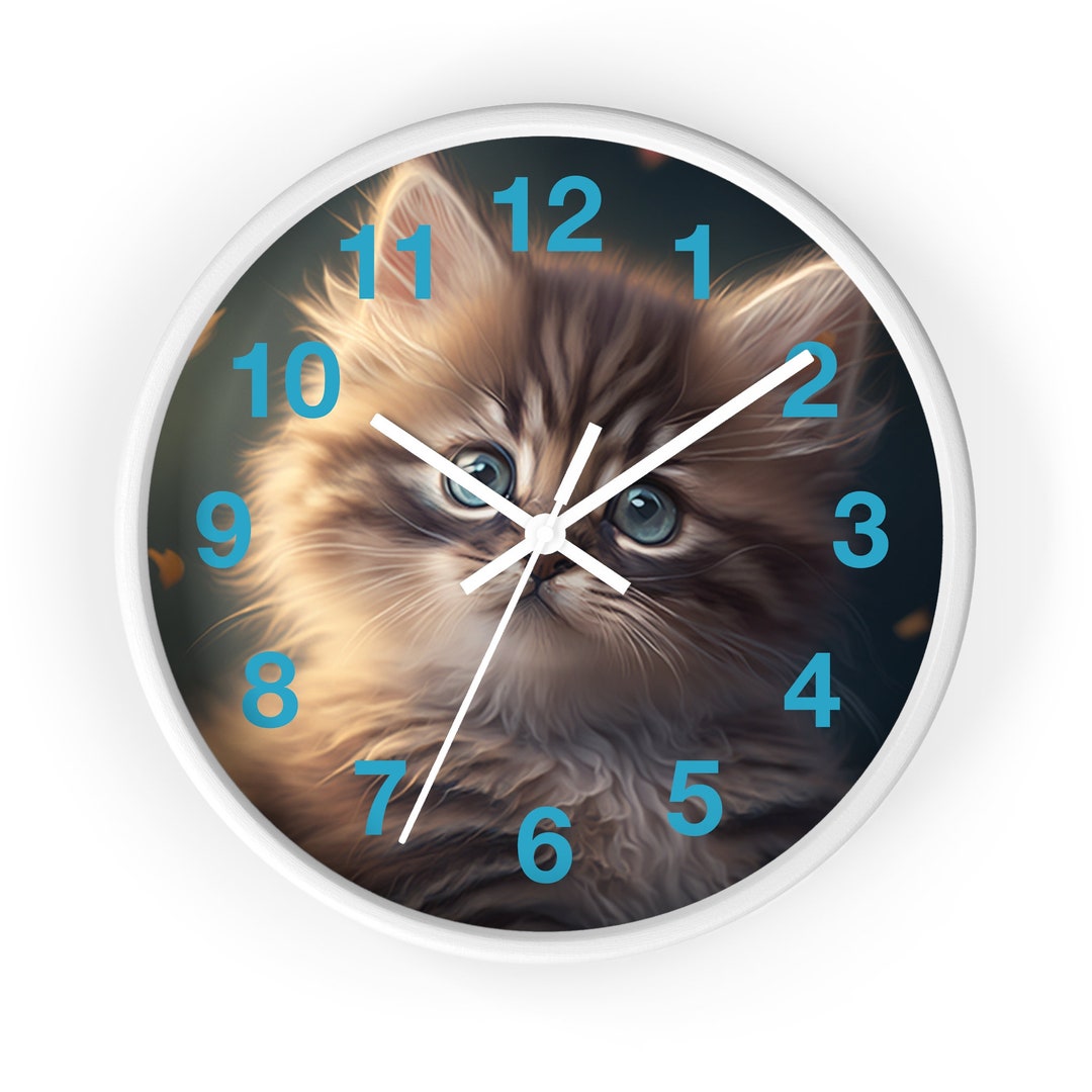 Cute Kitten Wall Clock 10. Kittens, Wall, Pets. - Etsy