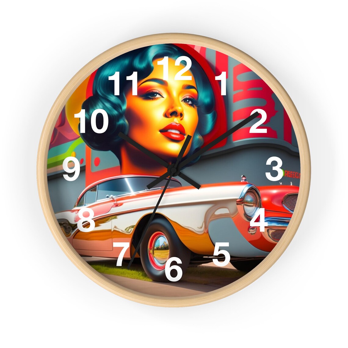 Pop Art Wall Clock 10. Pop Art, Wall , Clock, Bold, Colorful, Graphic ...