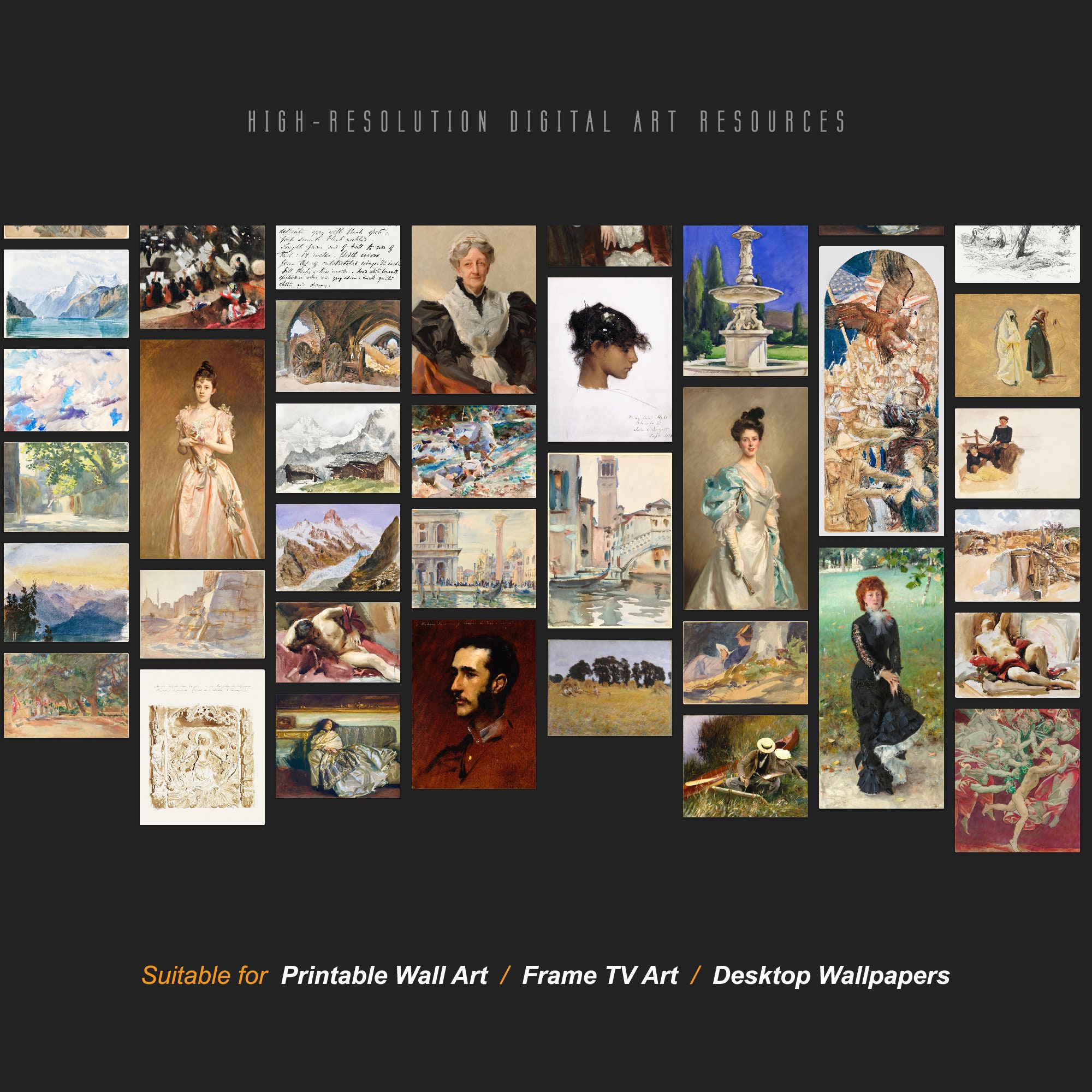 260 John Singer Sargent Famous Paintings Collection High-resolution ...